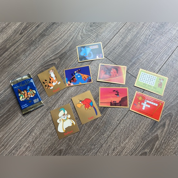 Disney | Other | Vintage Disney 993 Aladdin Trading Cards Including ...